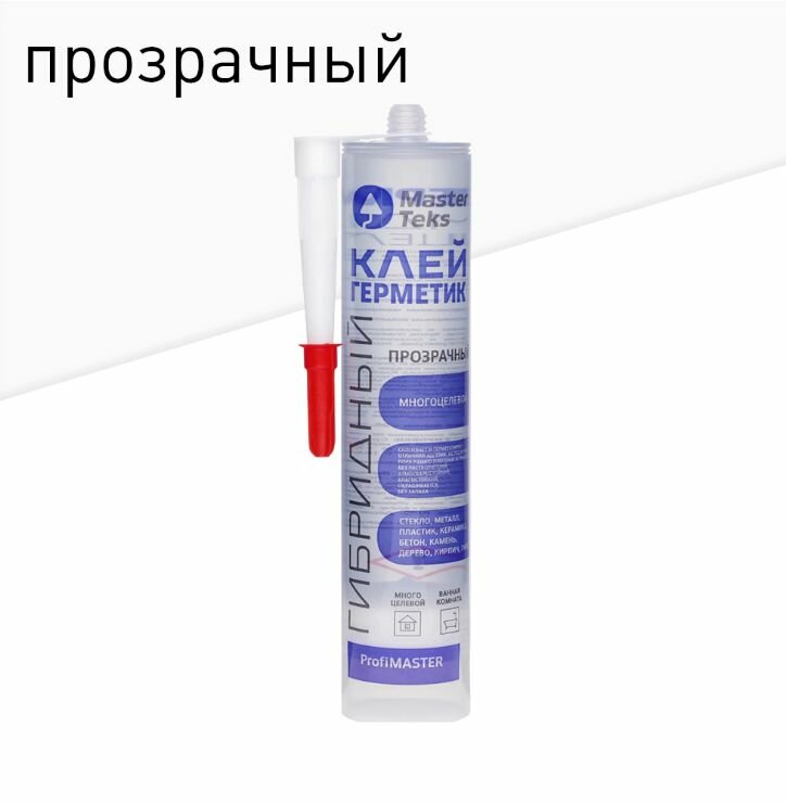 Клей-герметик гибридный 290 мл прозрачный MasterTeks