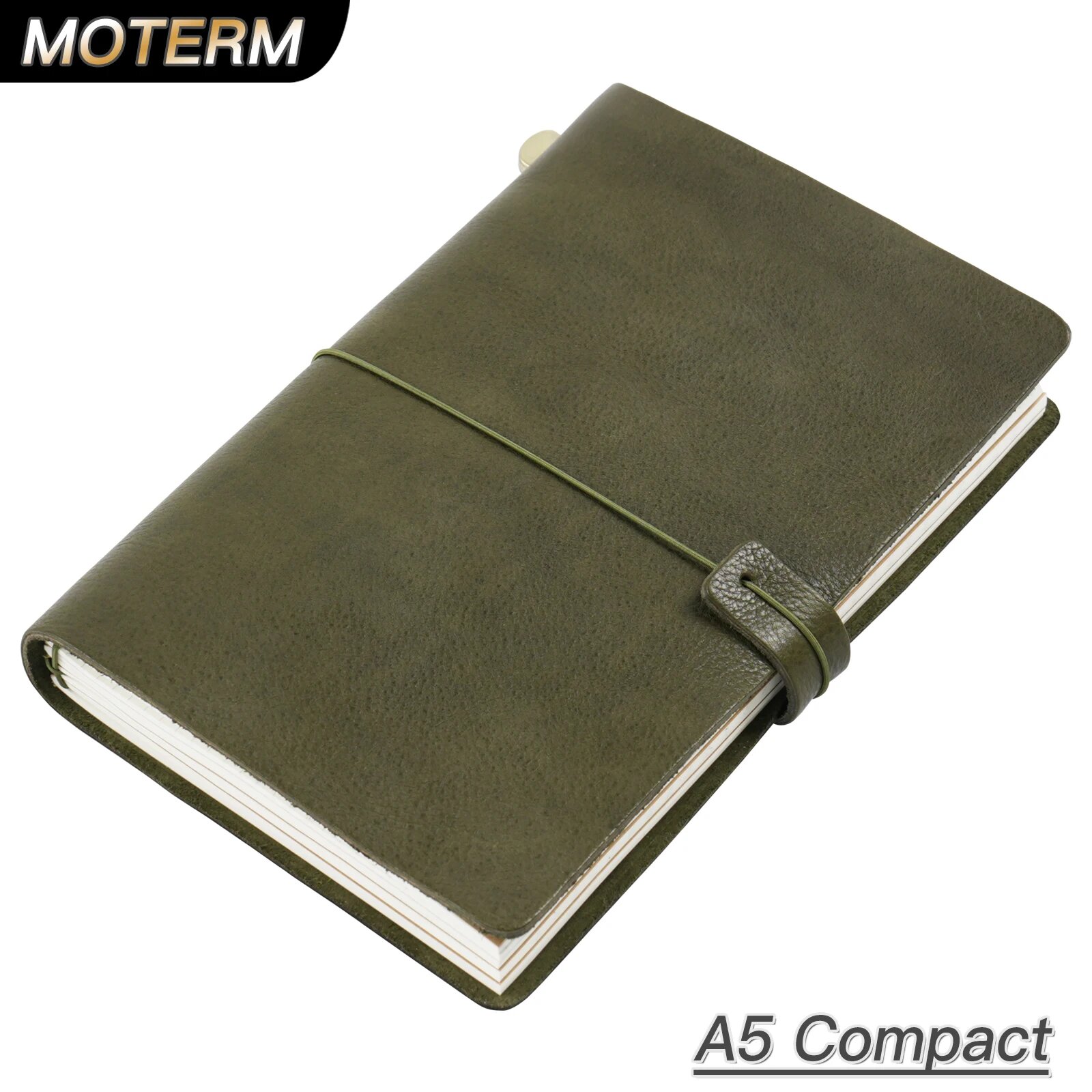 Moterm Compact A5 Traveler Notebook Бежевый, Khaki green — фото 1