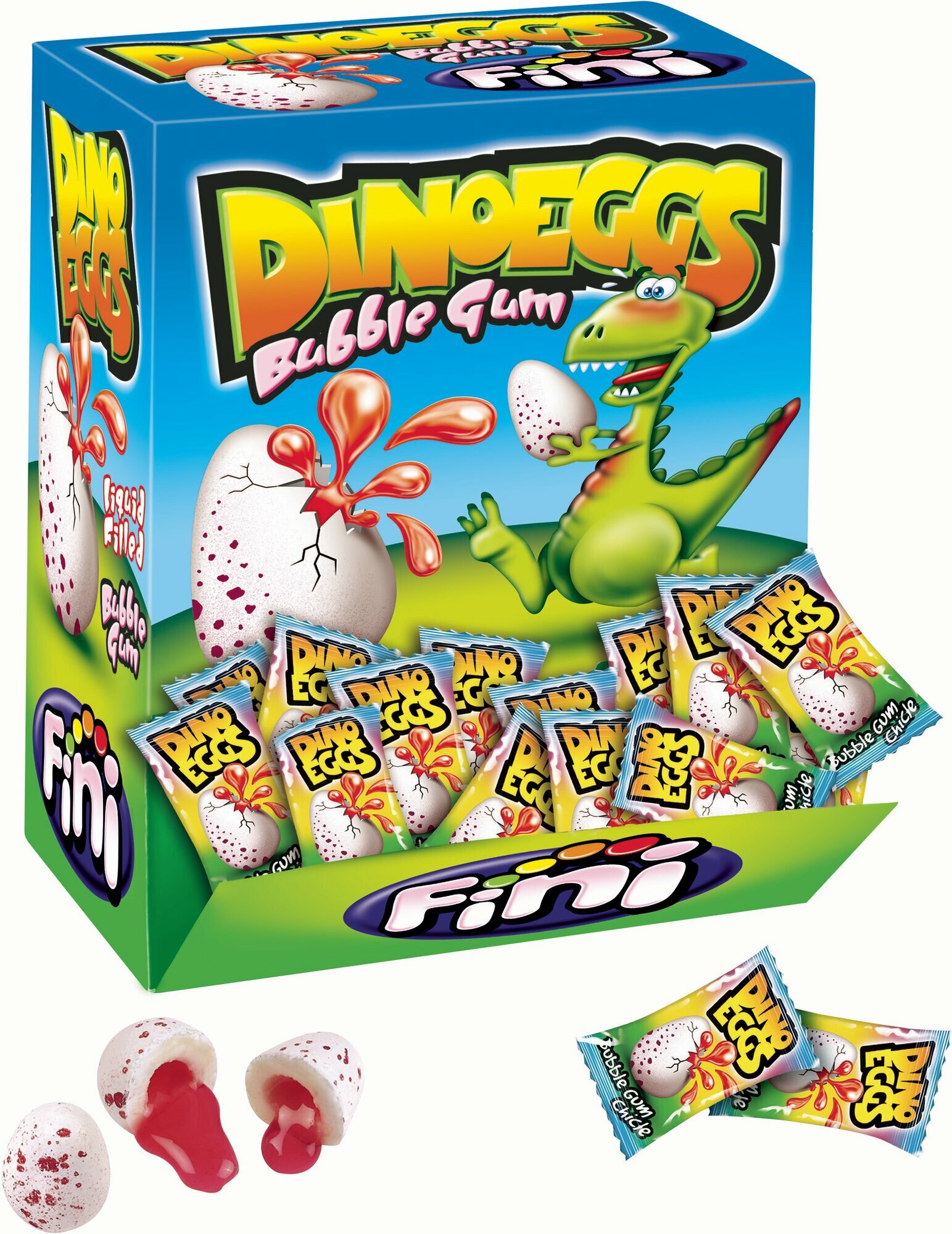 Жевательная резинка Fini DinoEggs / Фини Яйцо динозавра (Испания), 25 шт. по 5,5 грамм