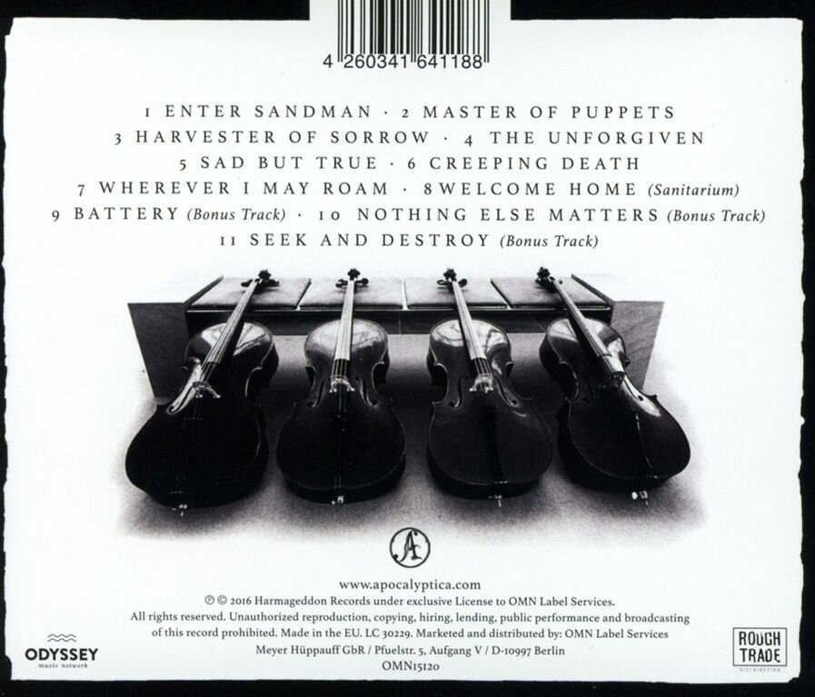 Фирменное издание Apocalyptica - Plays Metallica By Four Cellos CD 20th Anniversary Edition