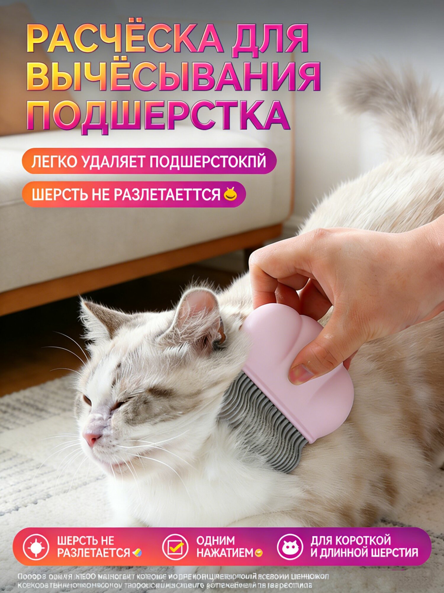 Расческа для собак и кошек с плавающими зубьями расческа для животных пуходерка фурминатор груминг