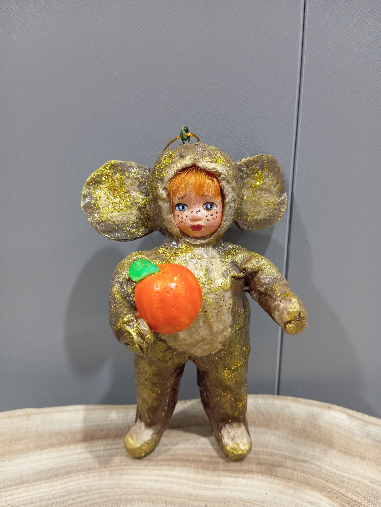 Новогодняя игрушка ручной работы,"Чебурашка"