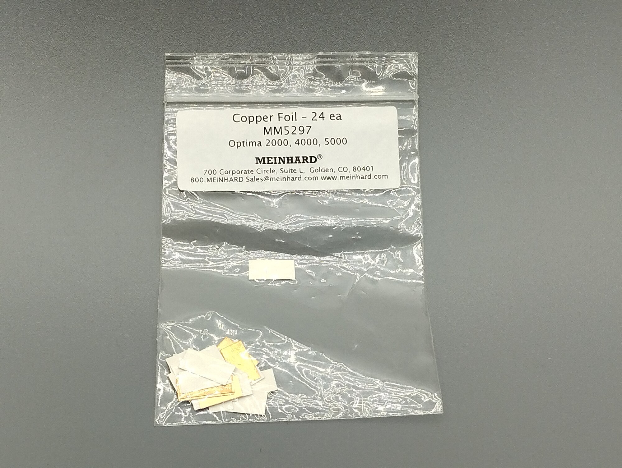 Медная фольга (24 шт.) для горелок Optima ICP2x00 DV, 4x00 DV, 5x00 DV и 7x00 DV серии ICPOES, ES-1402-CF (MM5297), Meinhard, США