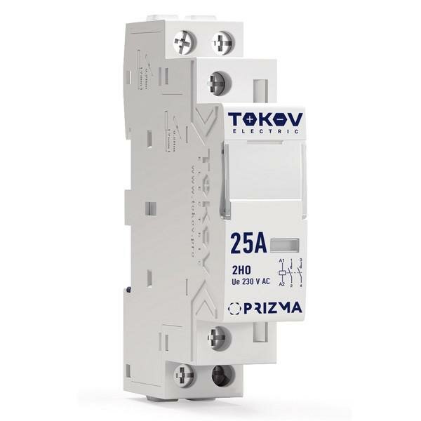 Контактор модульный 18мм 25А 230В АС 2НО PRIZMA TOKOV ELECTRIC TKE-PZ-MC-1-25-230-20