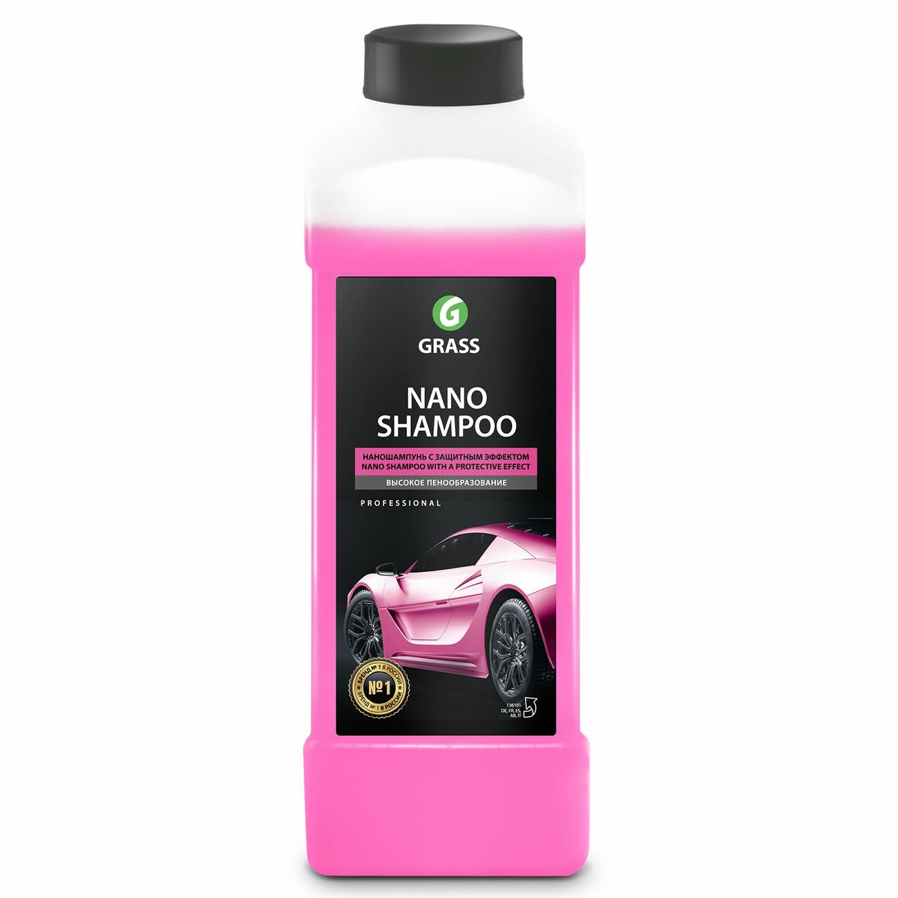 Шампунь для автомобиля Grass Nano Shampoo, 1л (136101)