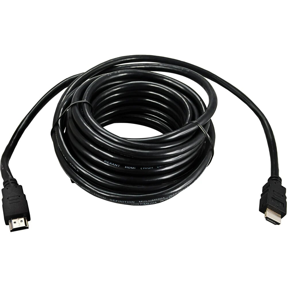 Кабель REXANT Gold 17-6208, HDMI 1.4, 10м, Ultra HD, 4K, 3D, черный — фото 1