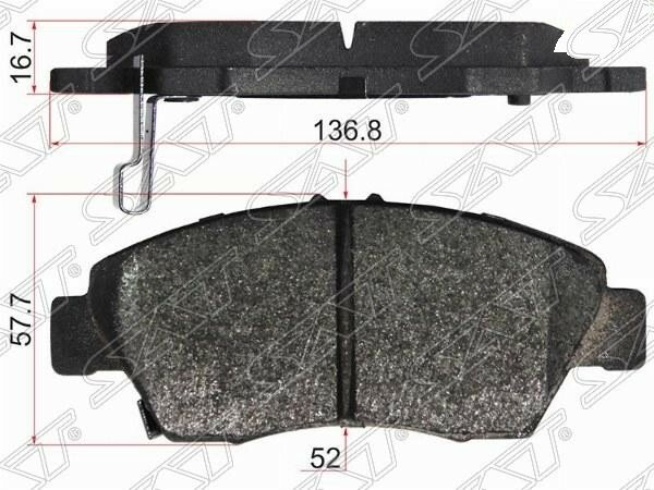 Колодки тормозные спереди SAT ST-45022-S04-V00 Honda Civic 91-06 / Civic Ferio 95-05