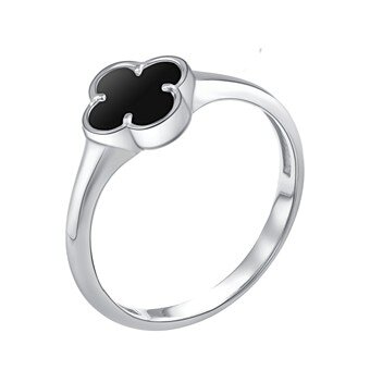Кольцо, серебро, 925 проба, оникс