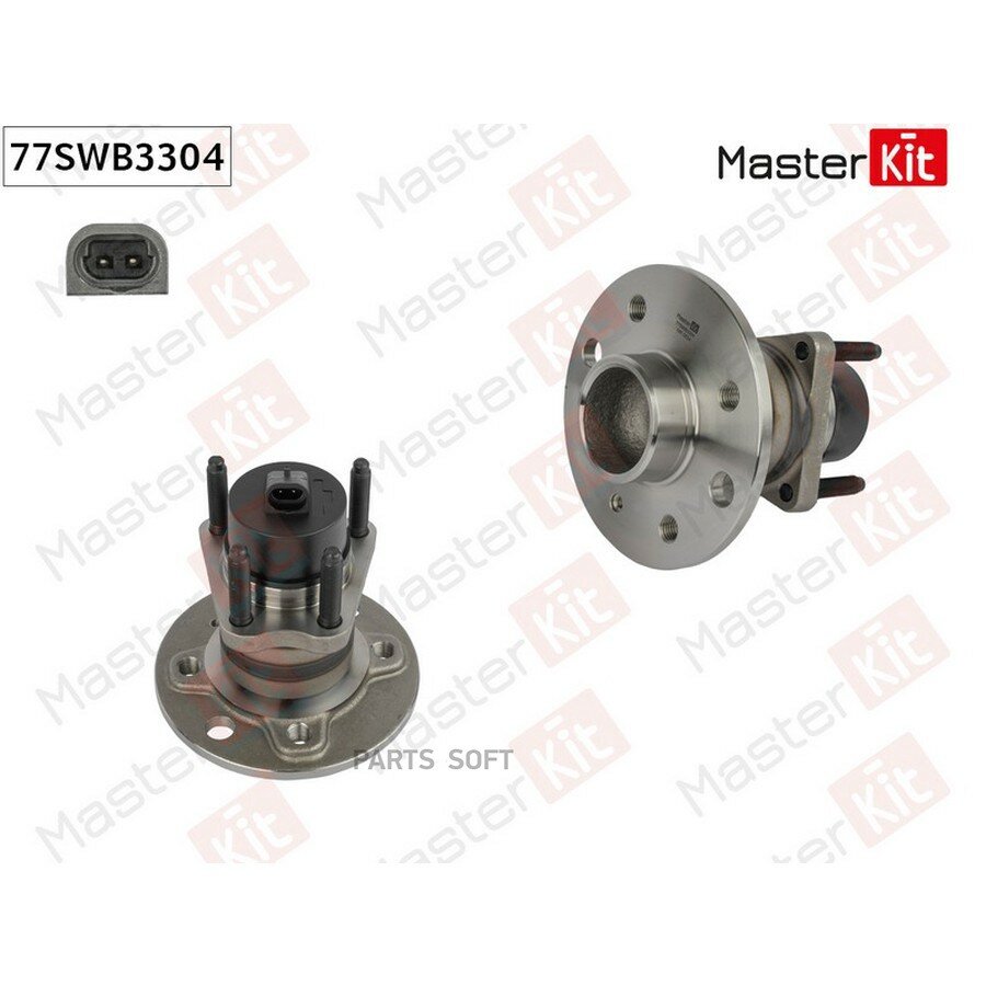 MASTERKIT 77SWB3304 77SWB3304 Ступица в сборе с подшипником зад. Chevrolet LANOS/Daewoo LANOS (KLAT)/Opel ASTRA G (T98)