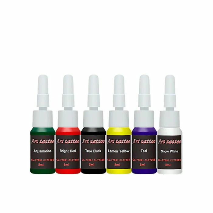 Набор тату краски DragonHawk Colors 6 цветов по 5 мл.