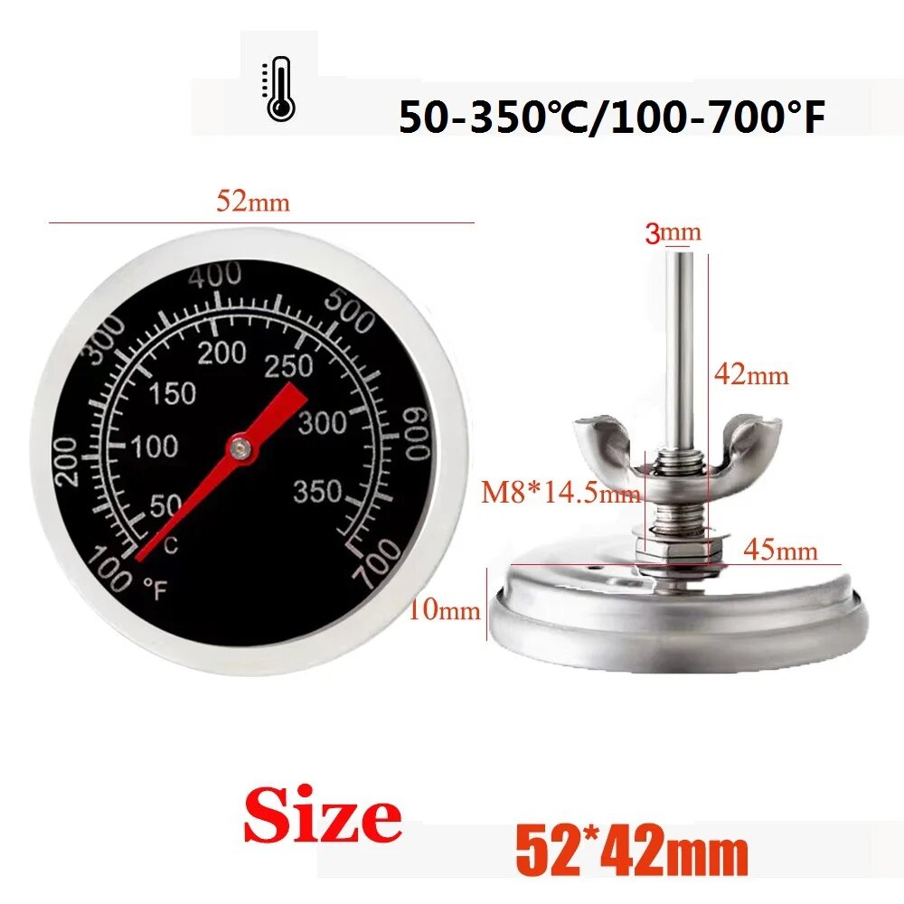 Термометр для духовки 50-350°C/100-700°F, Type 4
