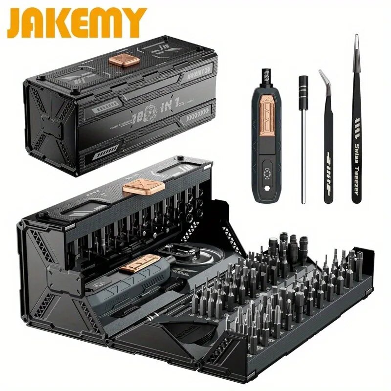 Набор отверток JAKEMY 180 в 1, черный