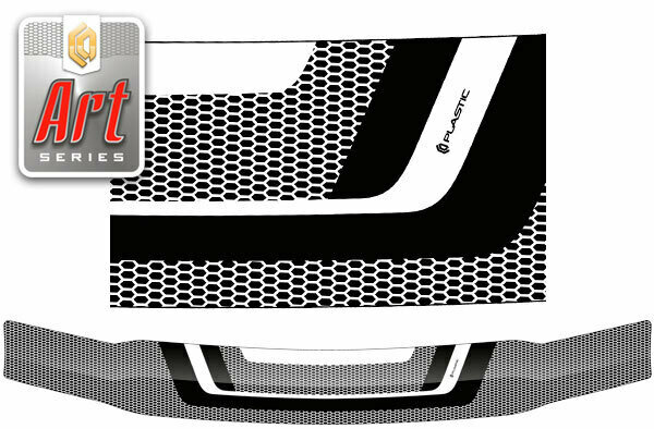 Дефлектор капота для Nissan Terrano Regulus 1996-2002 Серия Art черная