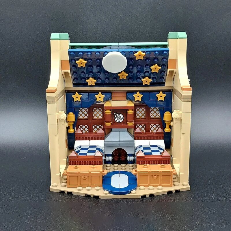 Волшебная модель фильма MOC, строительные кирпичи, брошенная общественная гостиная, модульные технологии, подарки, праздник, сборка, детские игрушки, костюм