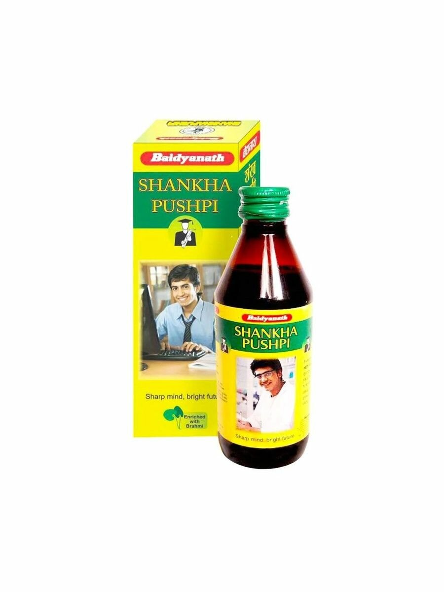 Шанкха Пушпи - сироп для мозга и памяти / Shanku Pushpi Syrup Baidyanath 450 мл