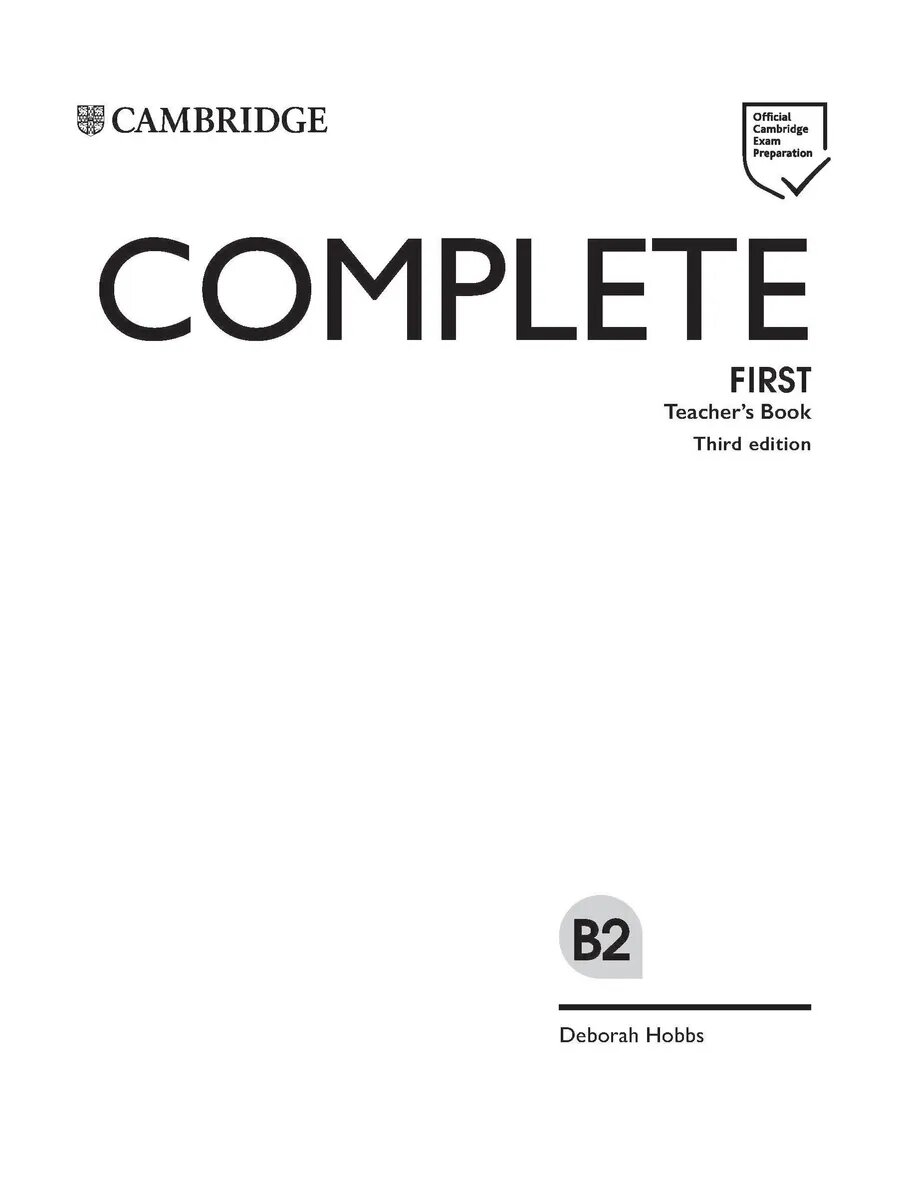 Complete. First. Third Edition. Teacher's Book — фото 1