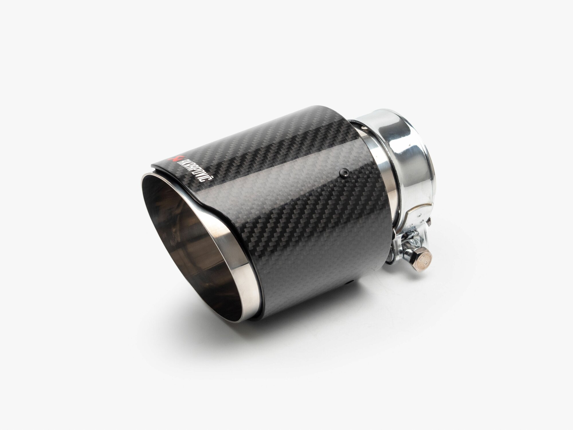 Насадка на глушитель Akrapovic 63/102 глянцевая из карбона и нержавеющей стали для выхлопной системы автомобиля