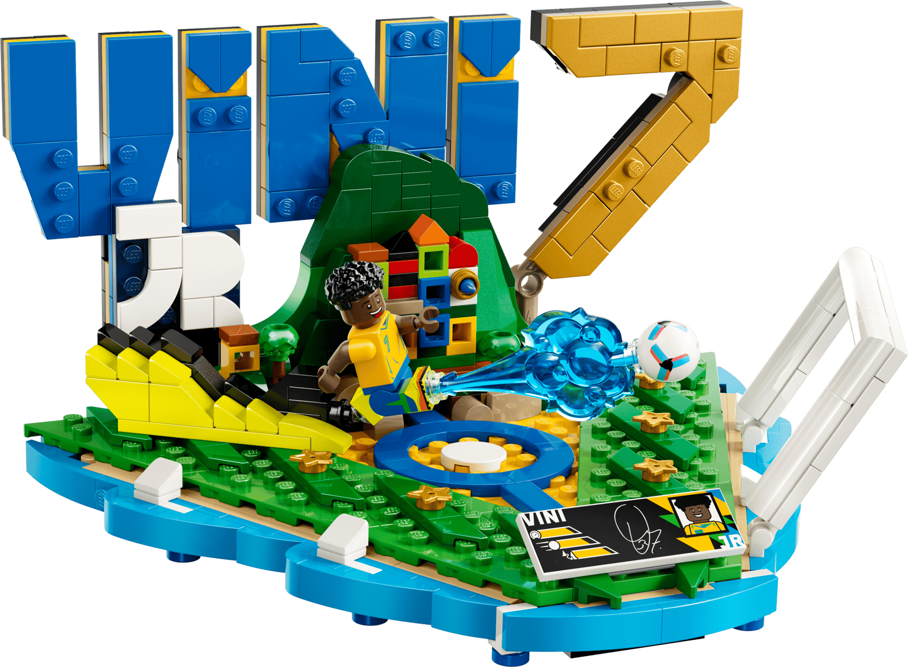 Коллекционный конструктор LEGO Icons 43027 Винисиус Жуниор №7: Футбольные моменты, 510 деталей, подарок фанату футбола
