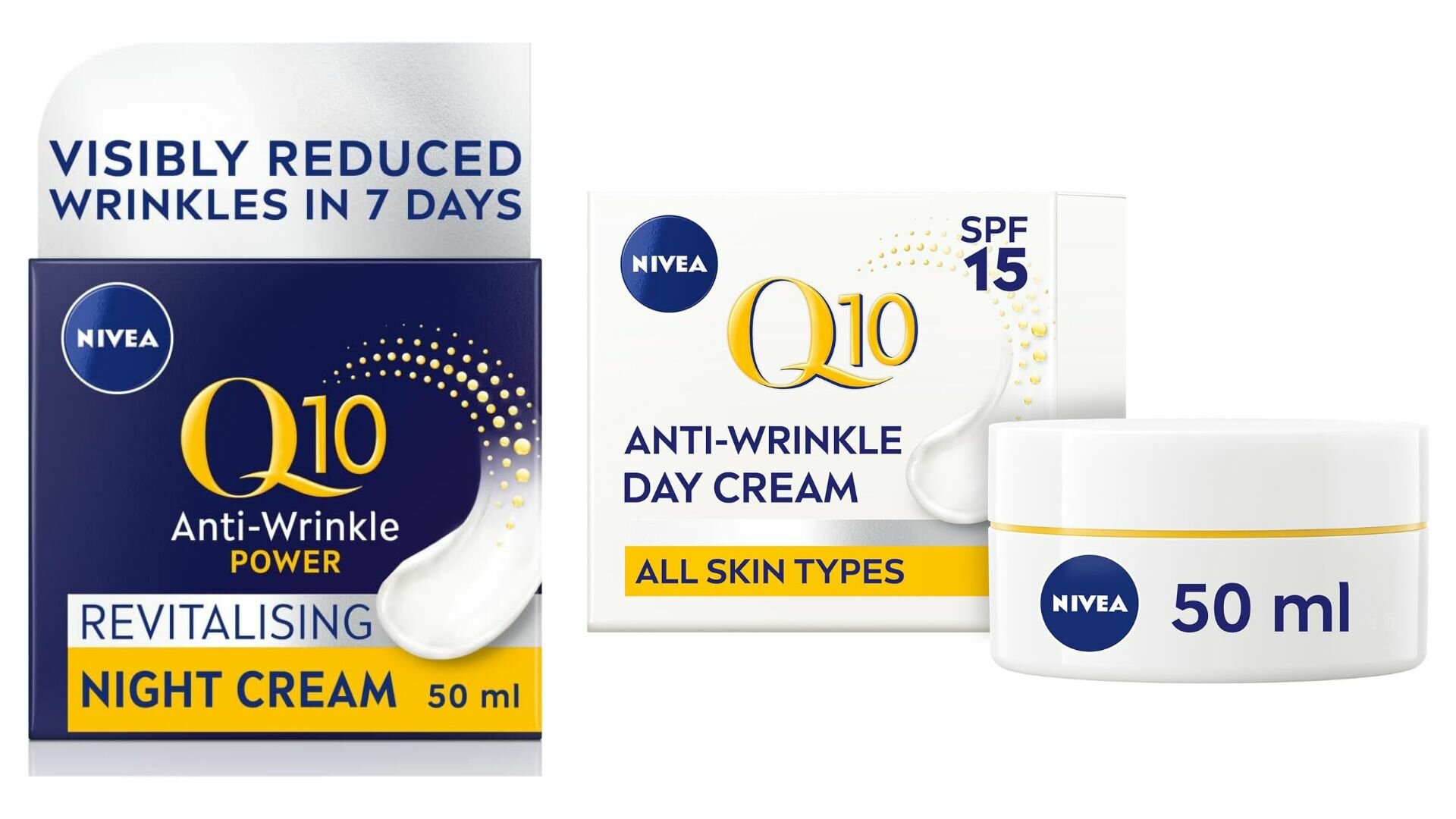 NIVEA Q10 Восстанавливающий дневной и ночной крем против морщин (50 мл)