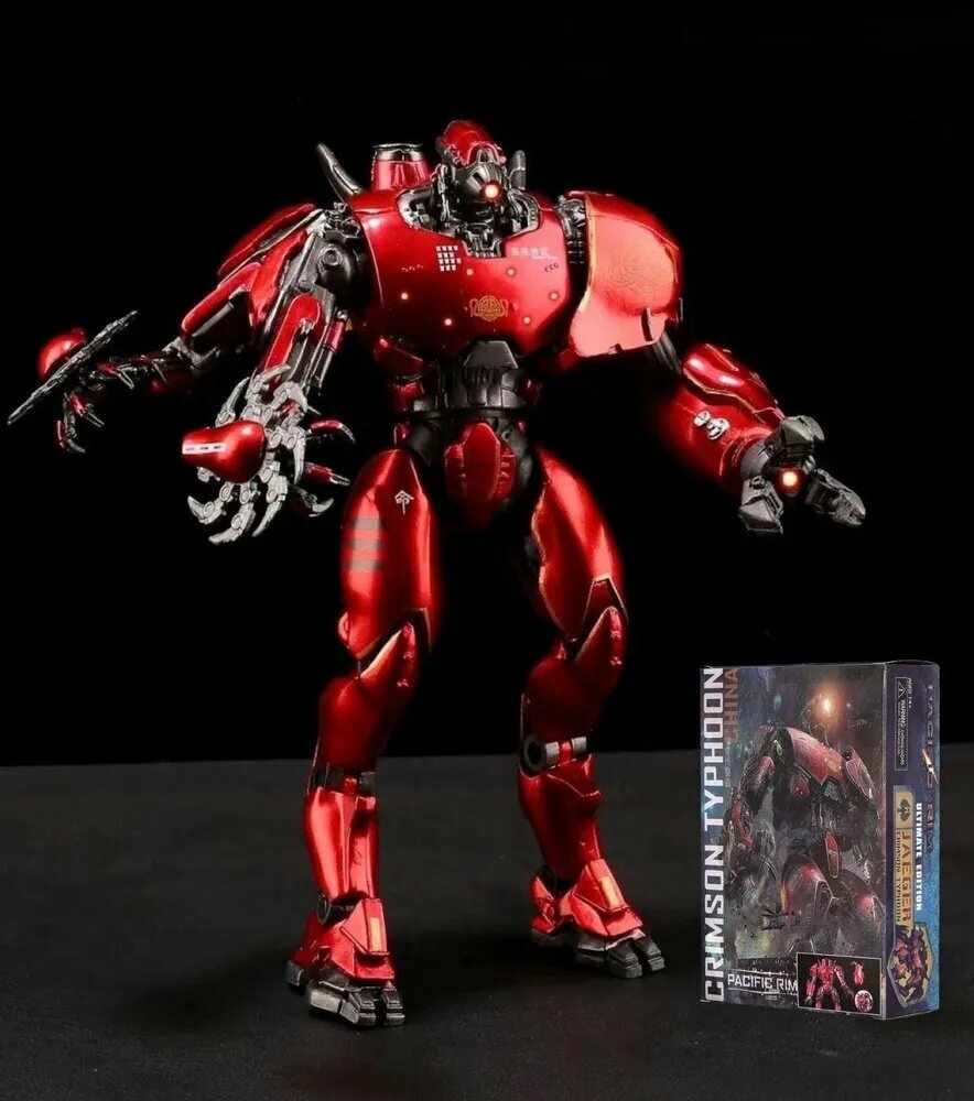 Фигурка егеря Crimson Typhoon из "Тихоокеанского рубежа", коллекционная модель робота с подсветкой, рождественские подарки