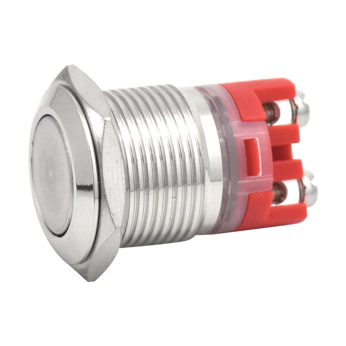 Металлический кнопочный переключатель ZHRIVOER 20А self-locking, Flat thead, 19MM