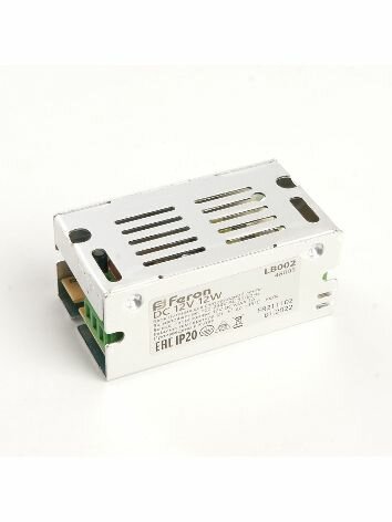 Блок питания для светодиодной ленты / трансформатор 12W 12V (драйвер), LB002, Feron 48005