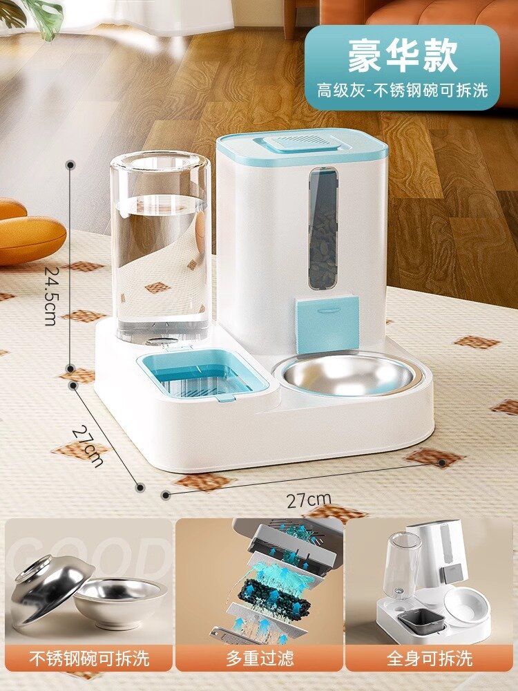 Миска для кошек, миска для собак, миска для корма для кошек, автоматическая кормушка для кошек, интегрированная миска для воды, керамическая миска для питья воды для домашних животных, двойная миска