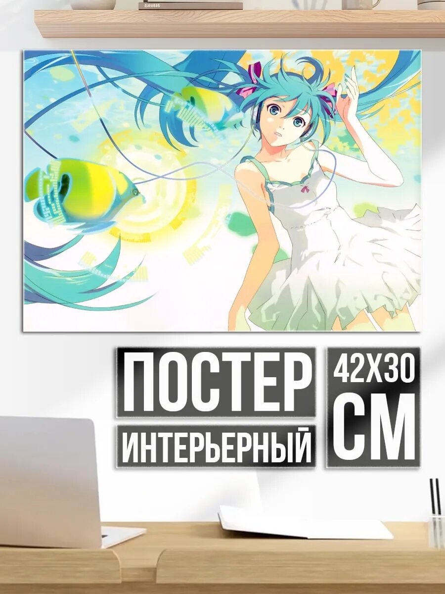 Плакат постер Аниме девушка лето