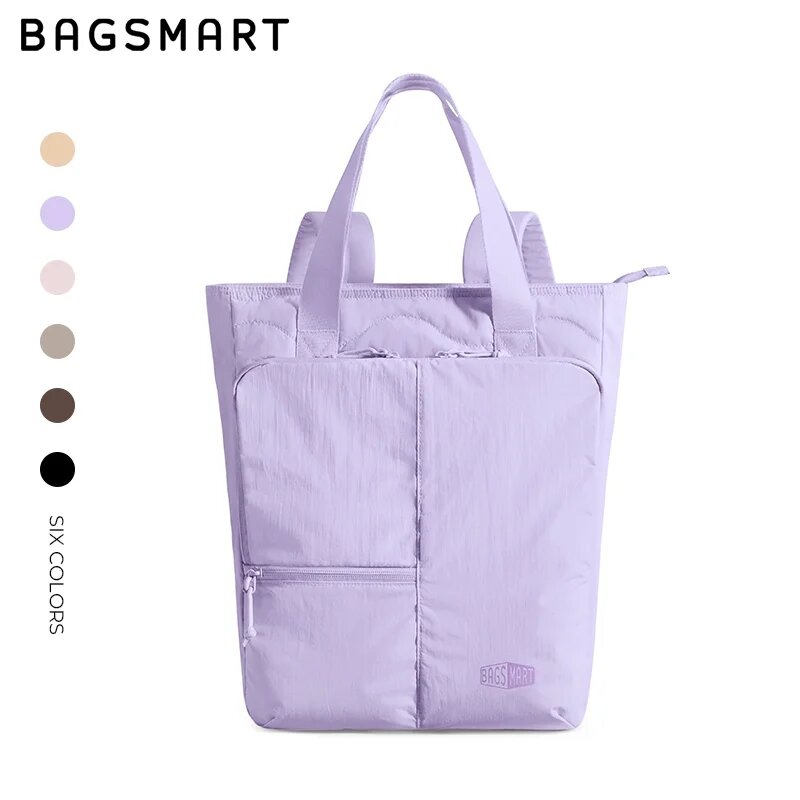 BAGSMART школьная сумка-тоут 15,6-дюймовый рюкзак для ноутбука и компьютера фиолетовый