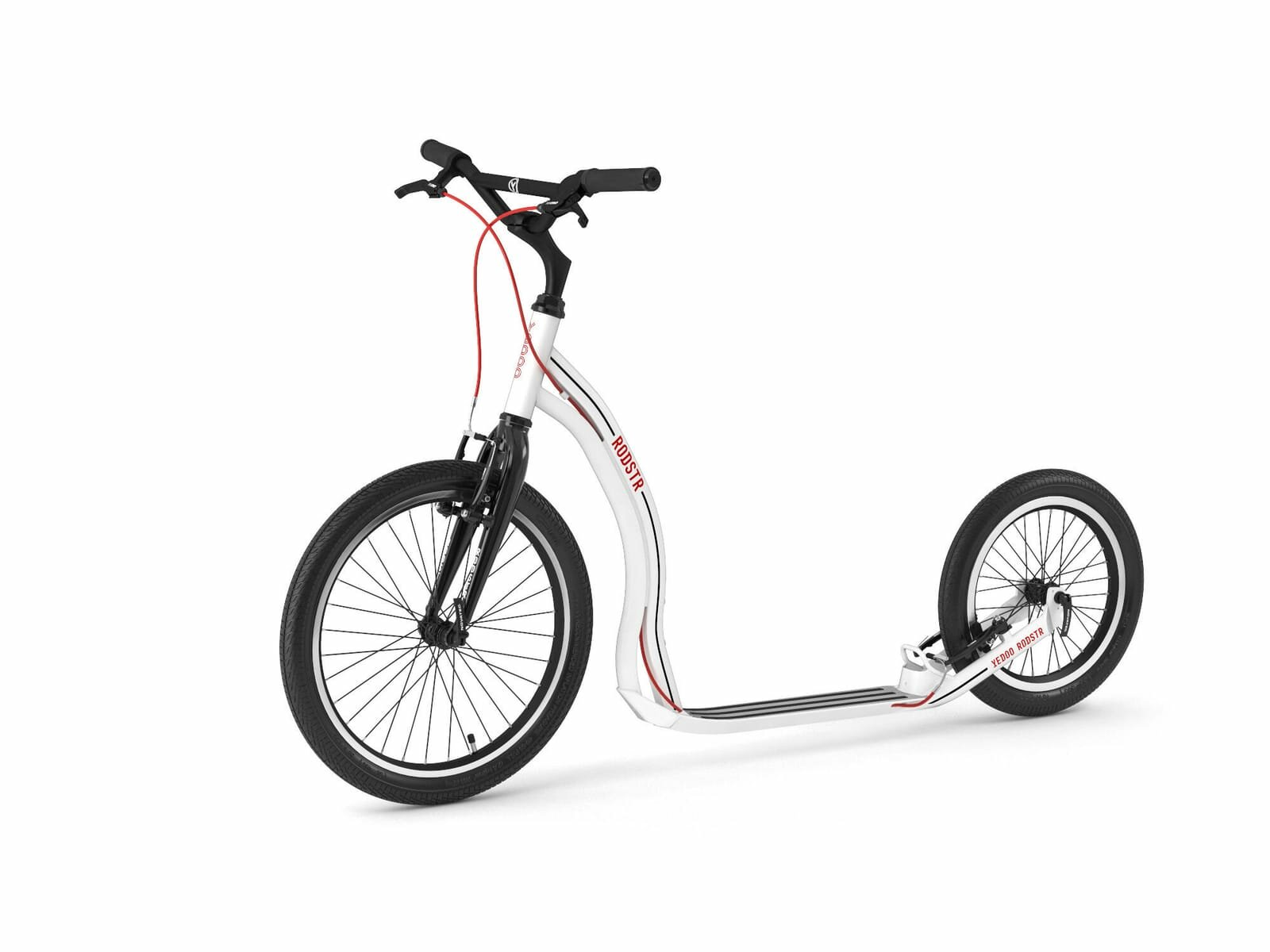 DECATHLON самокат yedoo rodstr, белый, грузоподъемность 150 кг, колеса 20/16 дюймов