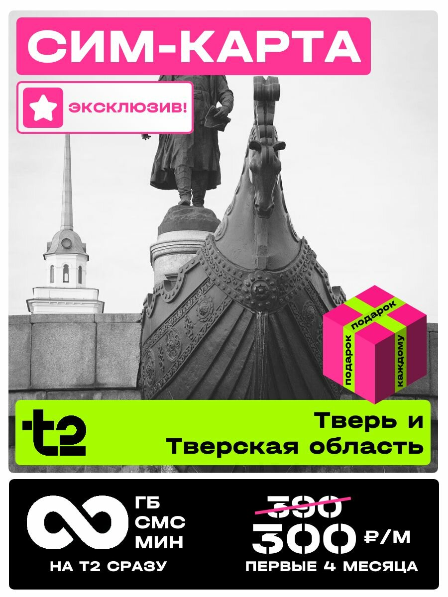 Сим карта теле 2 с безлимитным интернетом и минутами. t2 SIM-карта тариф хватит Тверская область. За 300 рублей в месяц.