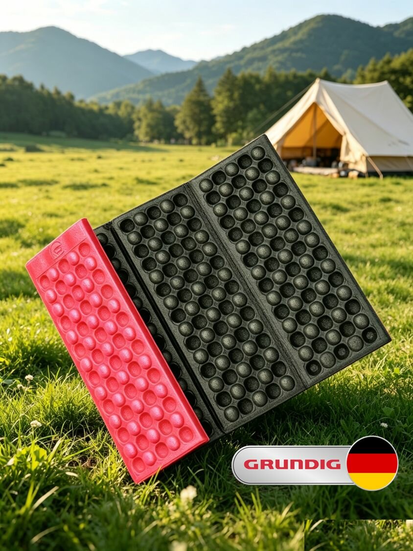 Grundig Сидушка туристическая складная XPE, 4 сложения, влагостойкая, 39x29 см (6 цветов)