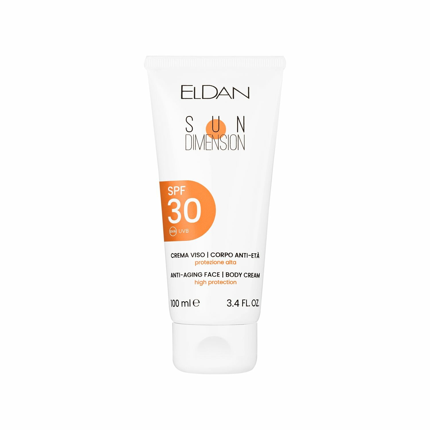 ELDAN cosmetics / Крем для лица и тела "SPF 30" солнцезащитный антивозрастной, 100 мл. Италия.