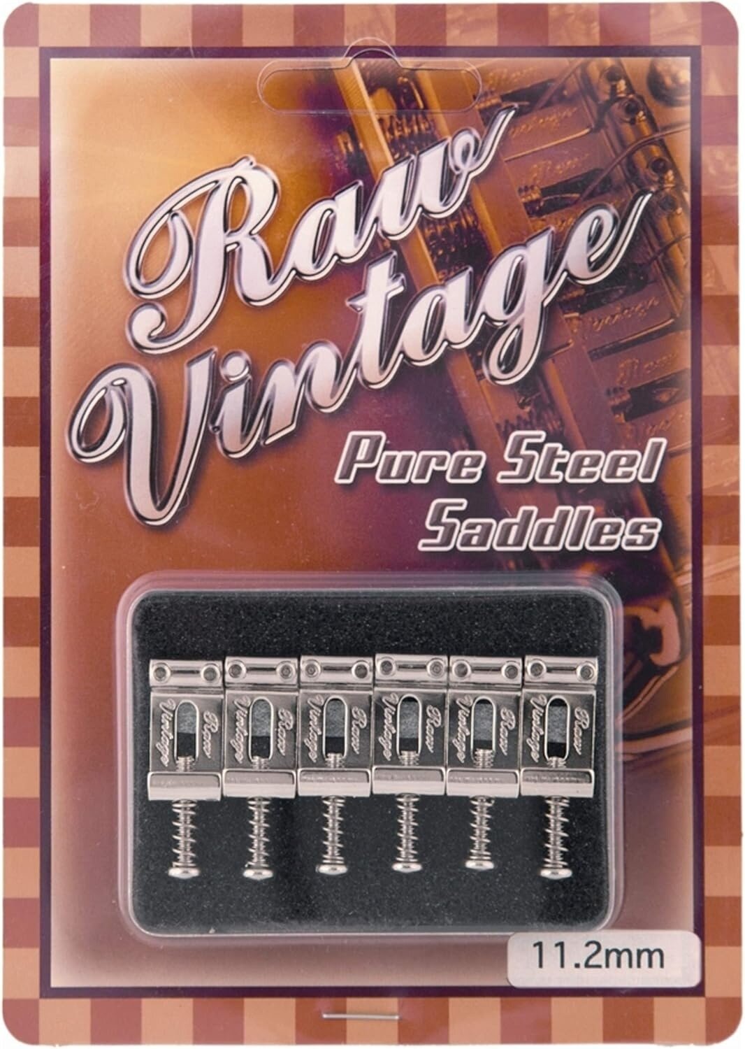 Комплект из 6 винтажных стальных седел для Stratocaster Raw Vintage RVS-112 Fender Type Saddles