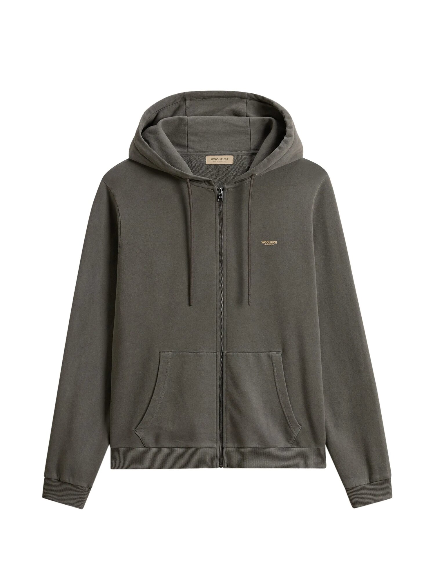 Худи Garment-dyed zip-up hoodie