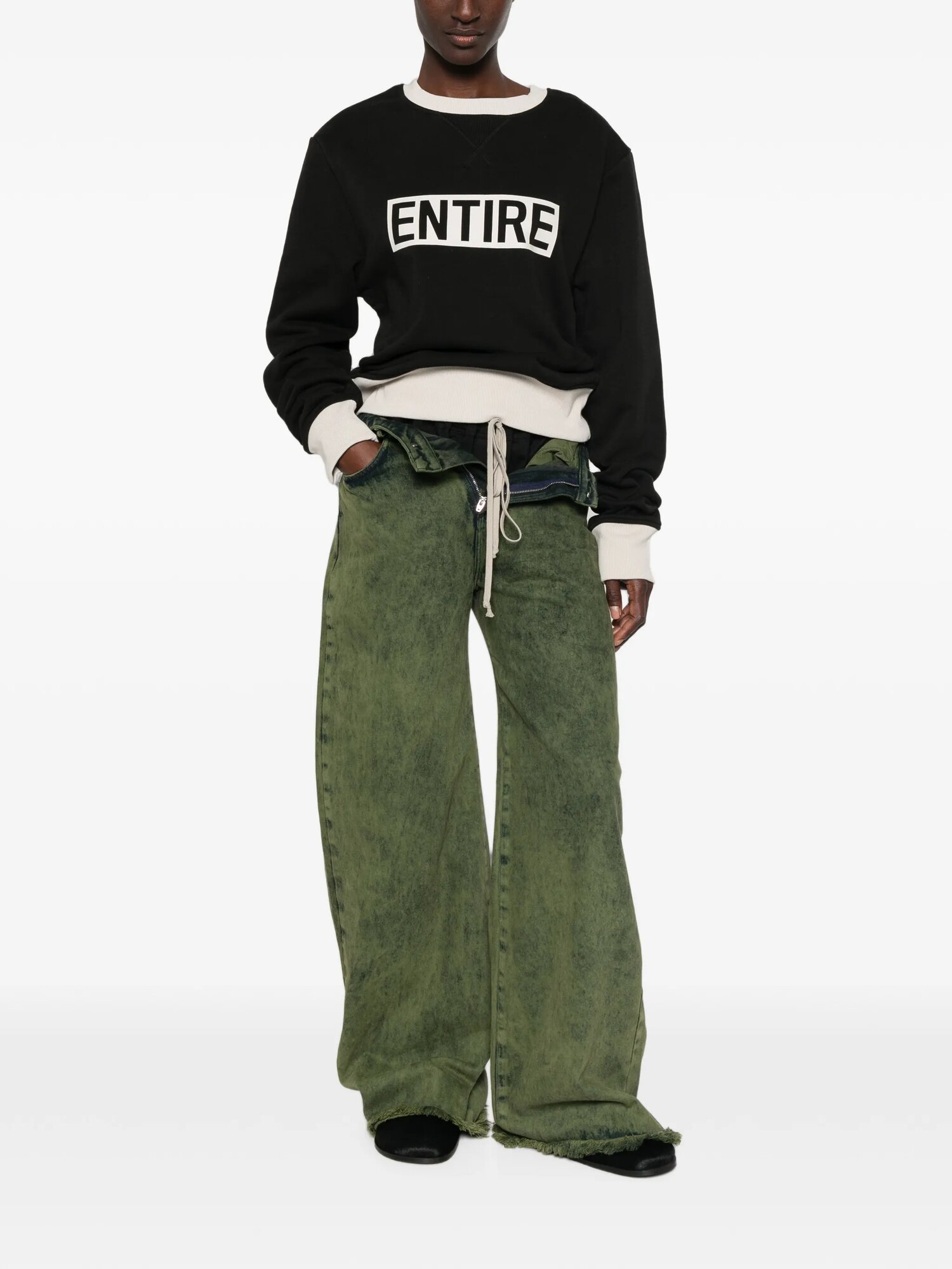 Толстовка Entire Studios Logo-print panelled sweatshirt, размер 46 — фото 1