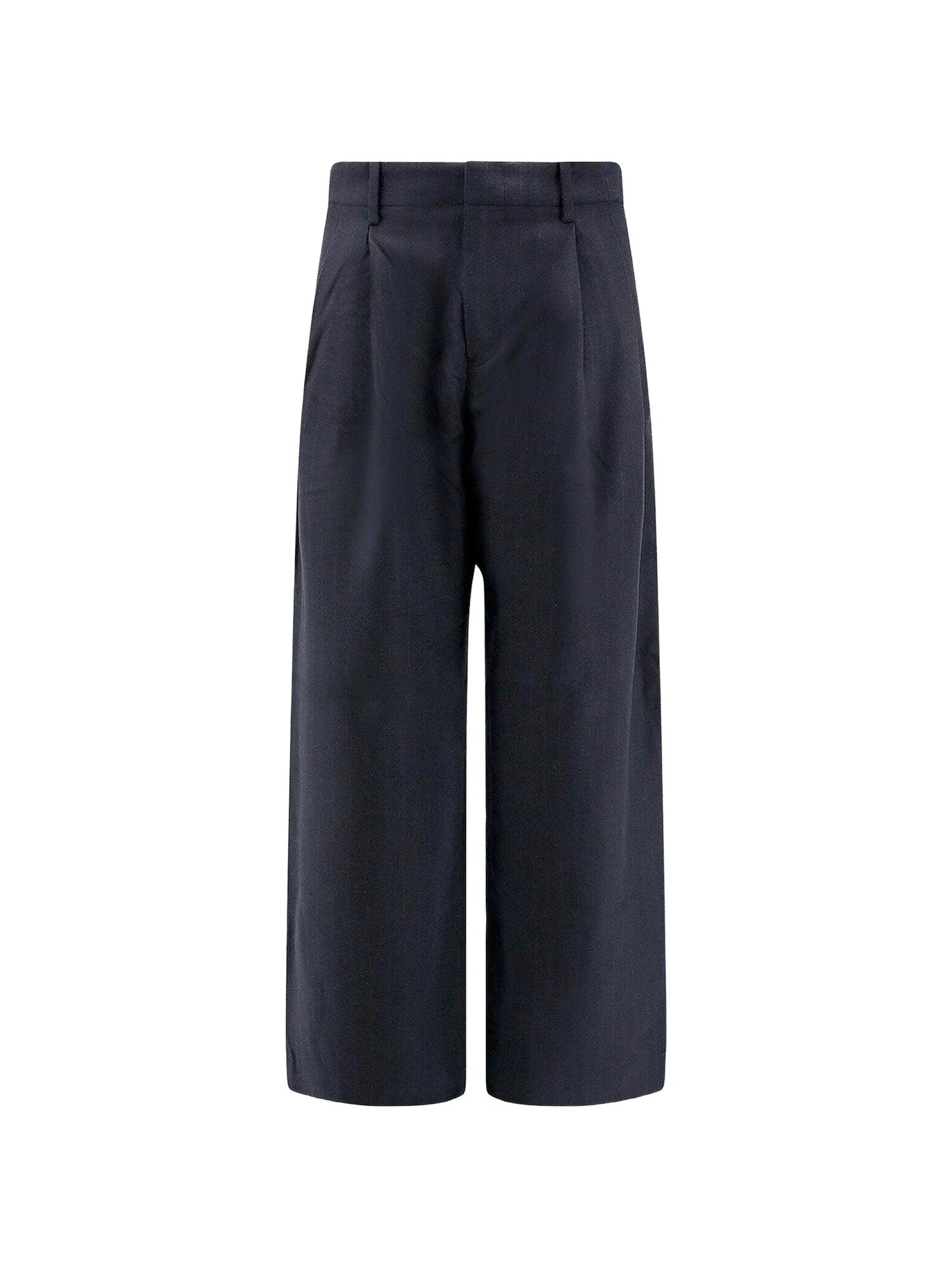 Брюки Wide-leg pleated cotton trousers