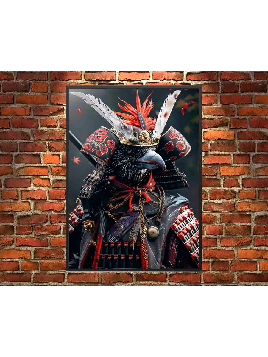 Птица-самурай-ласточка 4, Плакат 30x42см