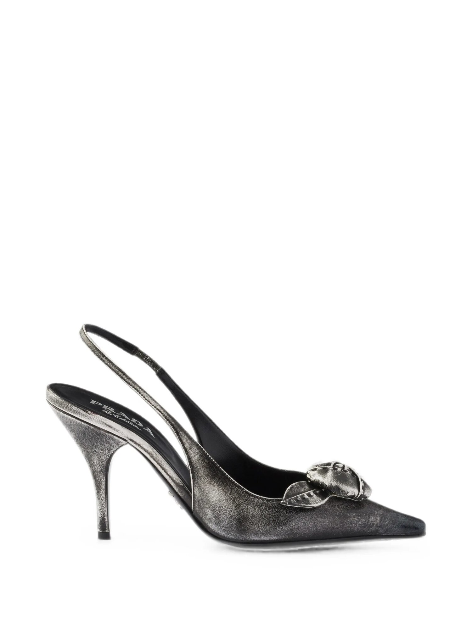 Туфли Prada Leather slingback pumps