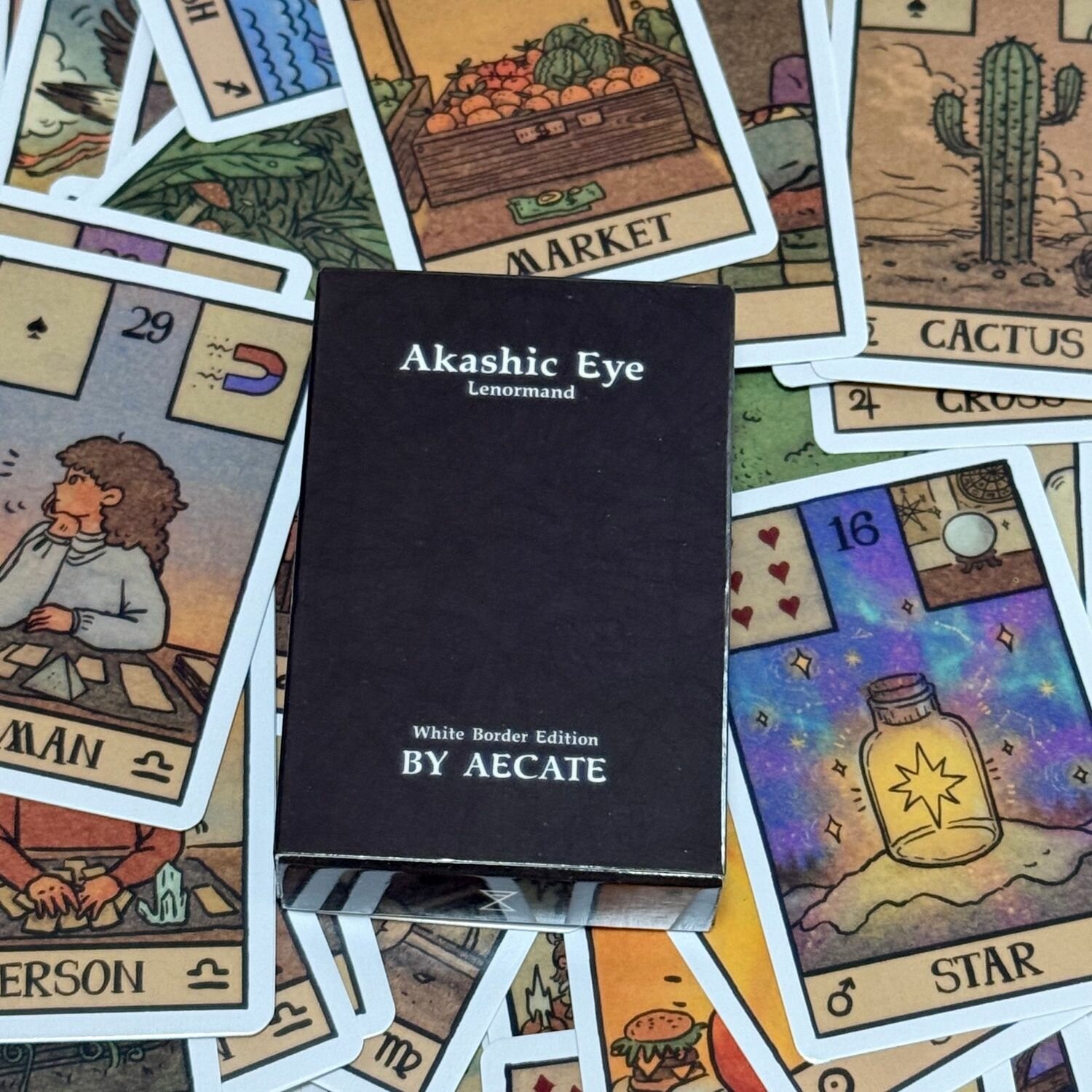 Карты оракула Ленорман "Глаз Акаши", Akashic Eye Lenormand oracle cards
