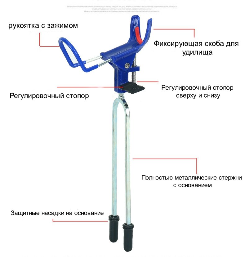 Многофункциональный держатель для спиннинга, фидера, удилища - из нержавеющей стали