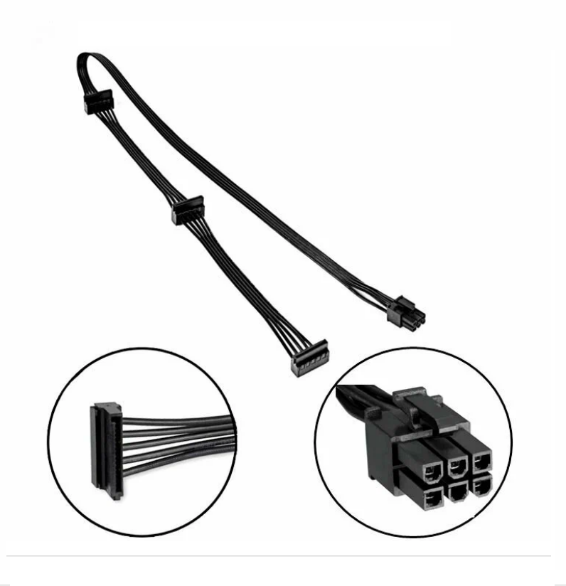 Модульный кабель питания для графического процессора P750GM P850GM P1000GM PCIe 8-контактный, 6+2-контактный, двойной 8-контактный, процессорный 4+4-контактный, SATA Molex ATX 24-контактный