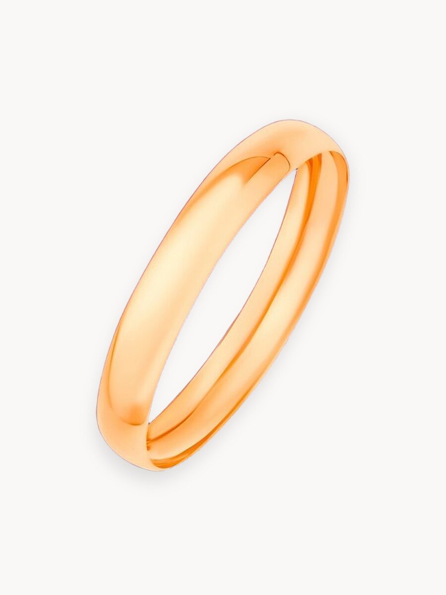 Кольцо обручальное, красное золото, 585 проба