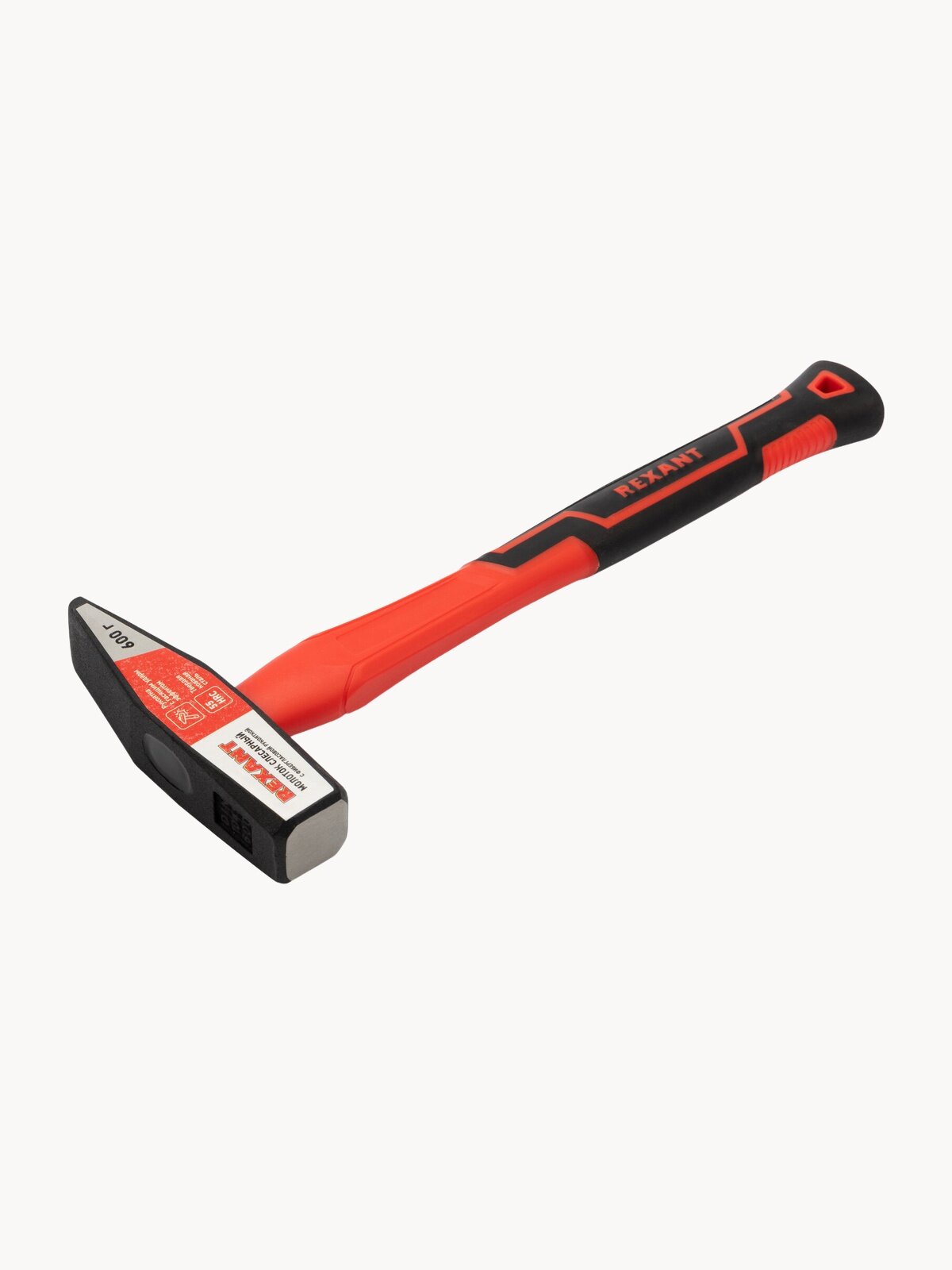 Слесарный молоток из стали с фиберглассовой рукояткой, вес бойка 600 г REXANT