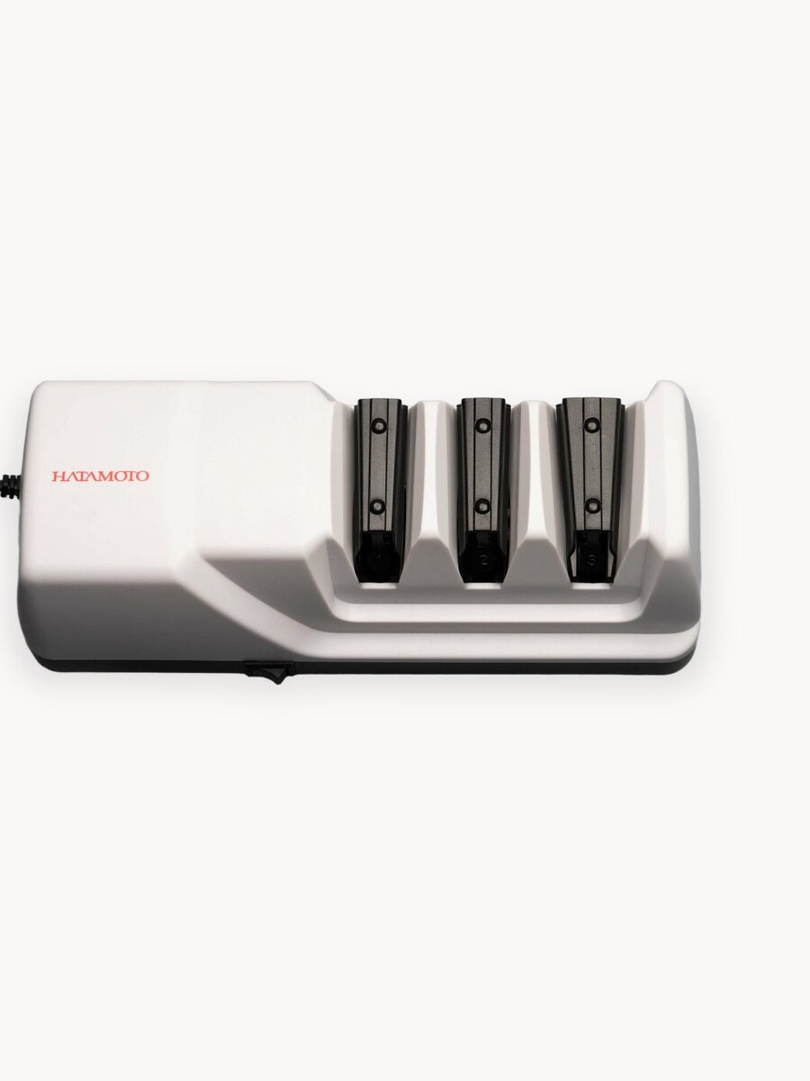 Точилка для ножей Hatamoto (EDS-1198), электрическая, трехэтапная, для заточки и поддержания остроты ножей и ножниц