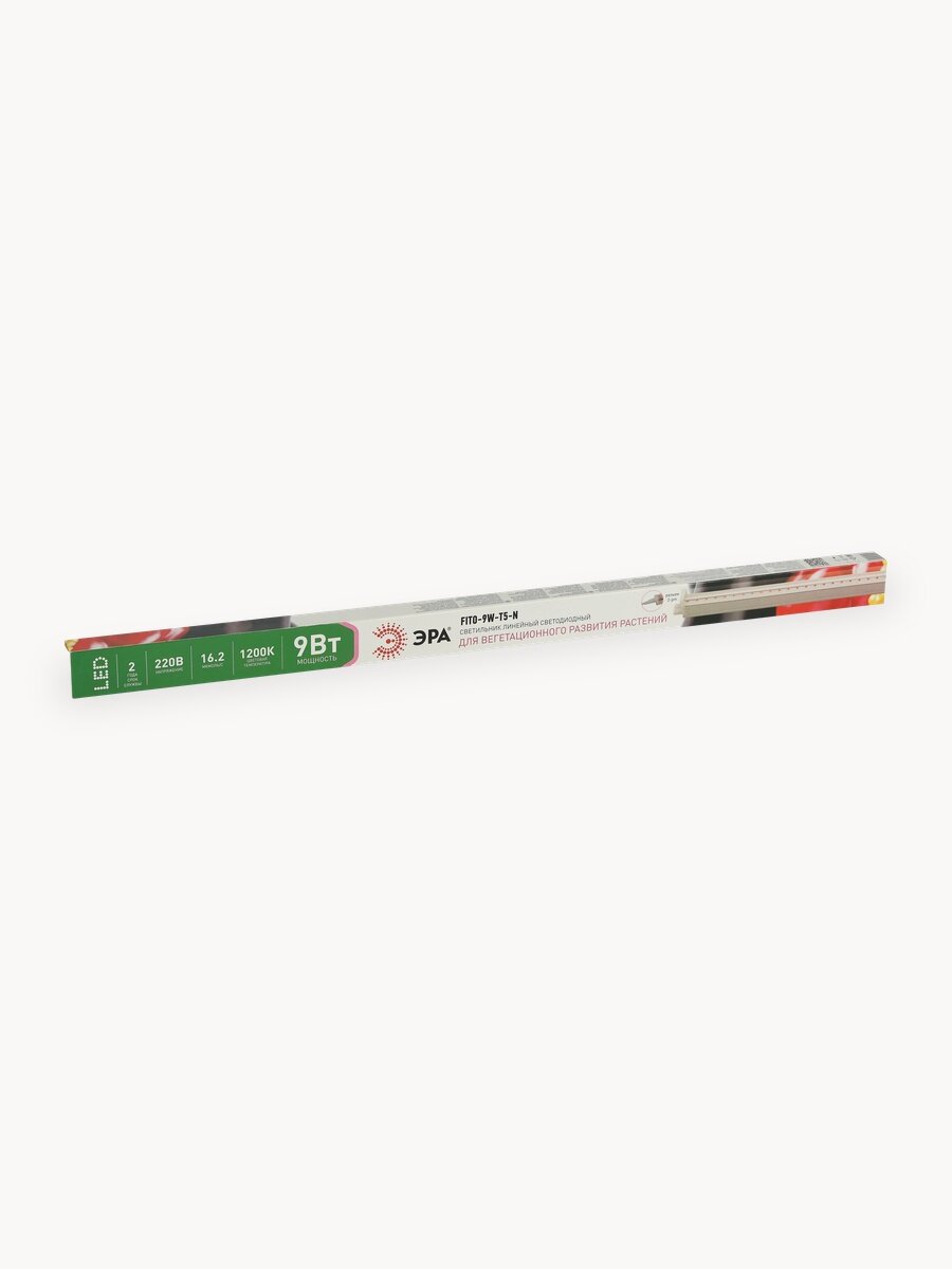 Светильник для растений линейный ЭРА FITO-9W-Т5-N фитолампа светодиодная красно-синего спектра 9 Вт Т5