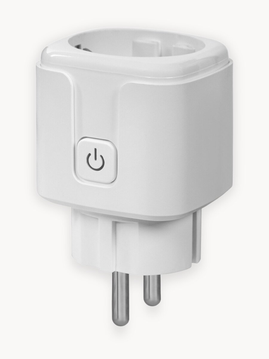 Розетка умная HOMMYN RKNZ02, евровилка, Zigbee, белая, пластик