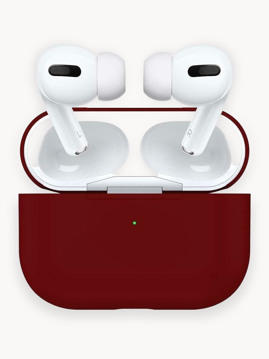 Чехол силиконовый для Airpods Pro, бордовый (5)