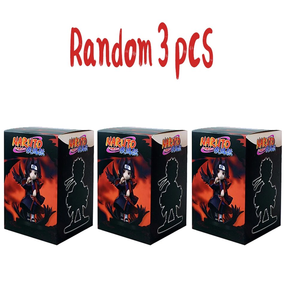 Фигурки Акацуки Naruto Shippuden, Random 3pcs, черный