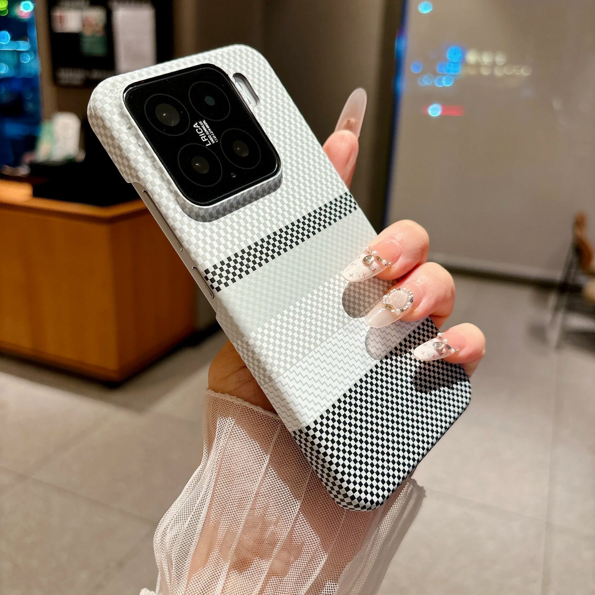 Ультратонкий магнитный чехол с узором из углеродного волокна для Xiaomi 17 15 15S A1, For Xiaomi 15